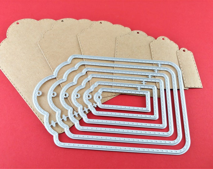 Stitched Tags Metal Cutting Dies Nesting Metal Craft Dies - Etsy