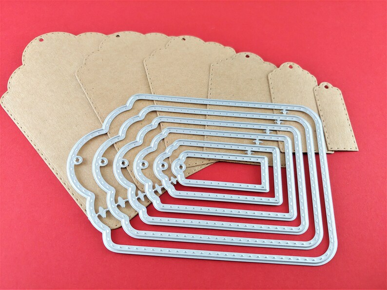 Stitched Tags Metal Cutting Dies Nesting Metal Craft Dies - Etsy