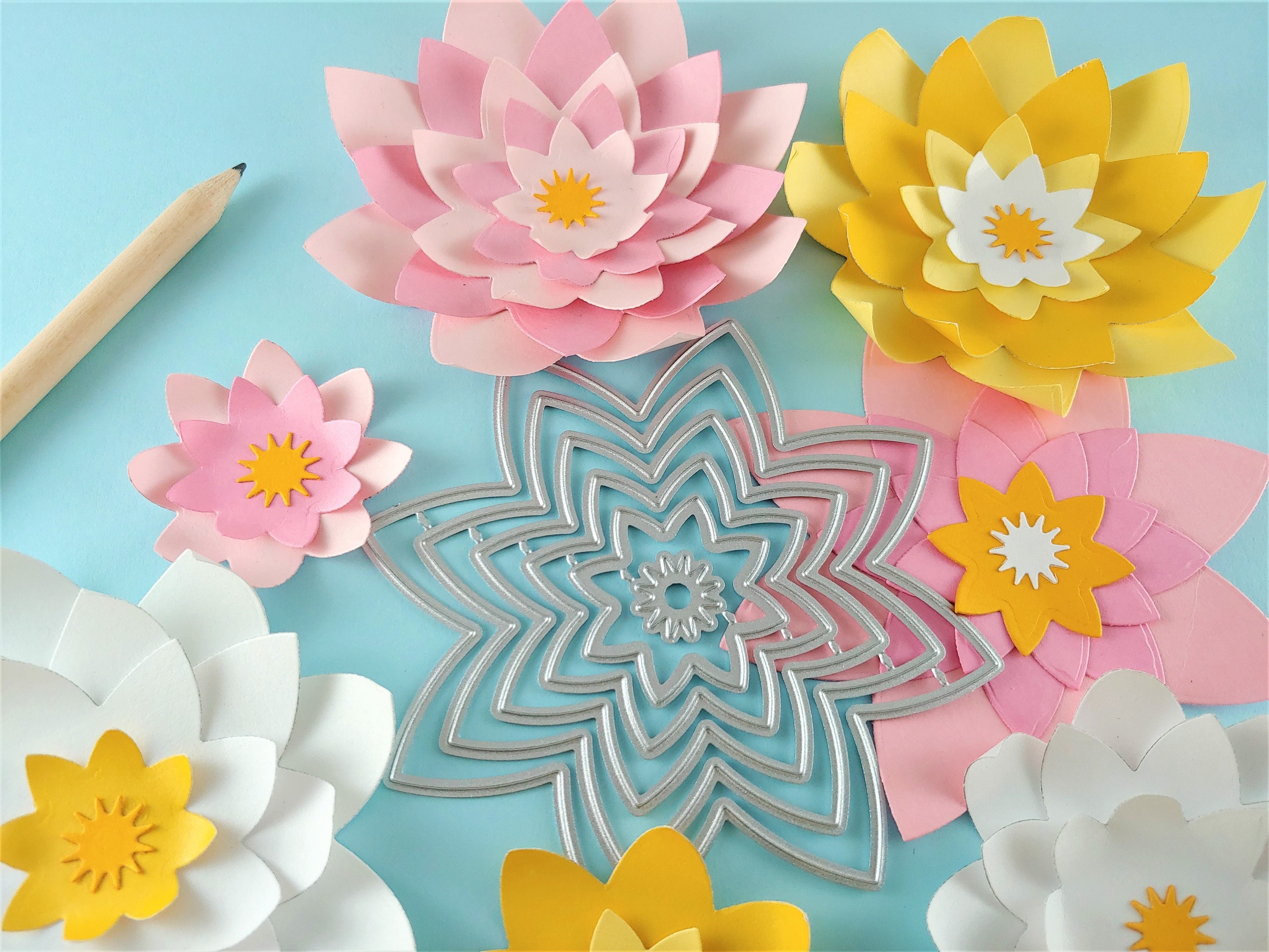 Flower Metal Cutting Dies 6 Piece Nesting Metal Dies Paper - Etsy