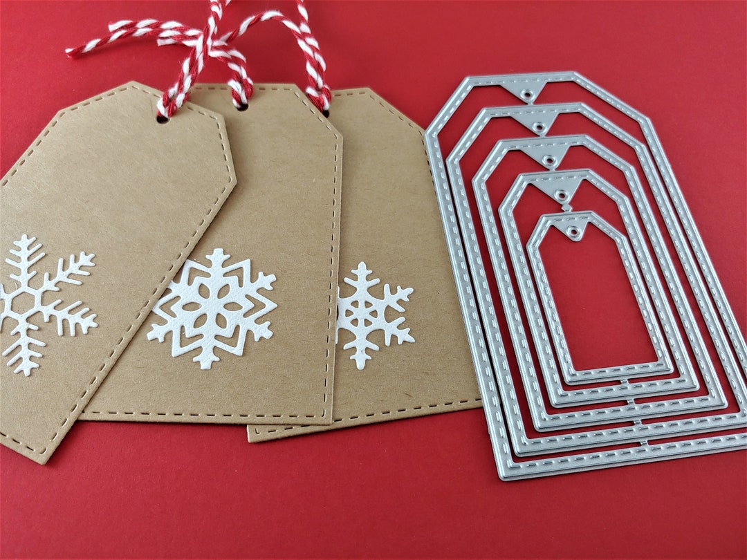 Stitched Tags Metal Cutting Dies 5 Piece Nesting Metal Craft - Etsy