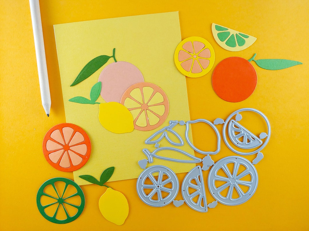 Citrus Cutting Die Lemon and Orange Metal Crafting Dies Cute Citrus ...