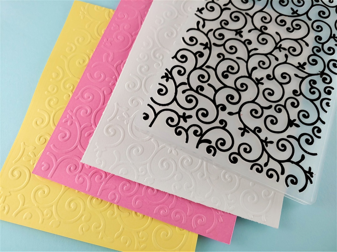 Swirls Embossing Folder - Paper Embossing - Paper Craft Embosser ...