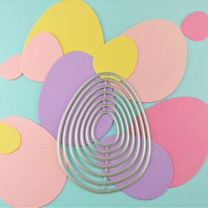 Easter Eggs Cutting Dies - 7 Piece Metal Crafting Dies - Egg Craft Die ...