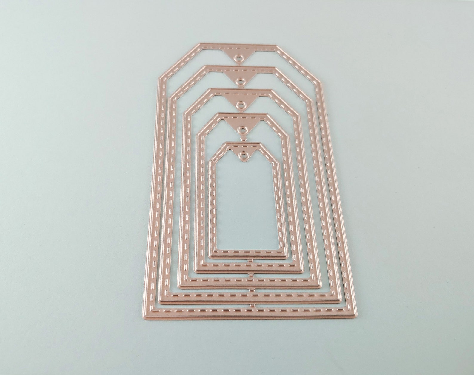 Stitched Tags Metal Cutting Dies 5 Piece Nesting Metal Craft - Etsy