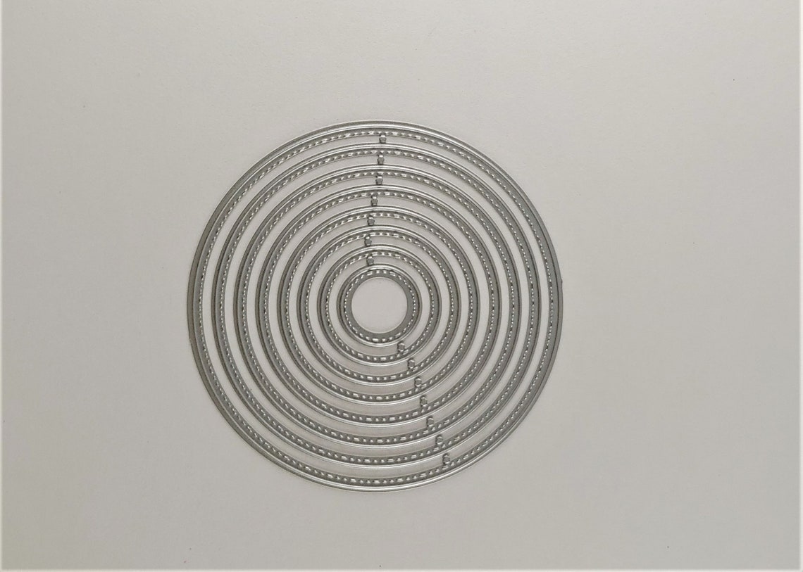 Stitched Circles Metal Cutting Dies - 8 Piece Nesting Metal Dies ...