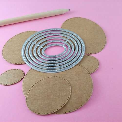 Stitched Oval Metal Cutting Dies 6 Piece Nesting Metal Dies - Etsy
