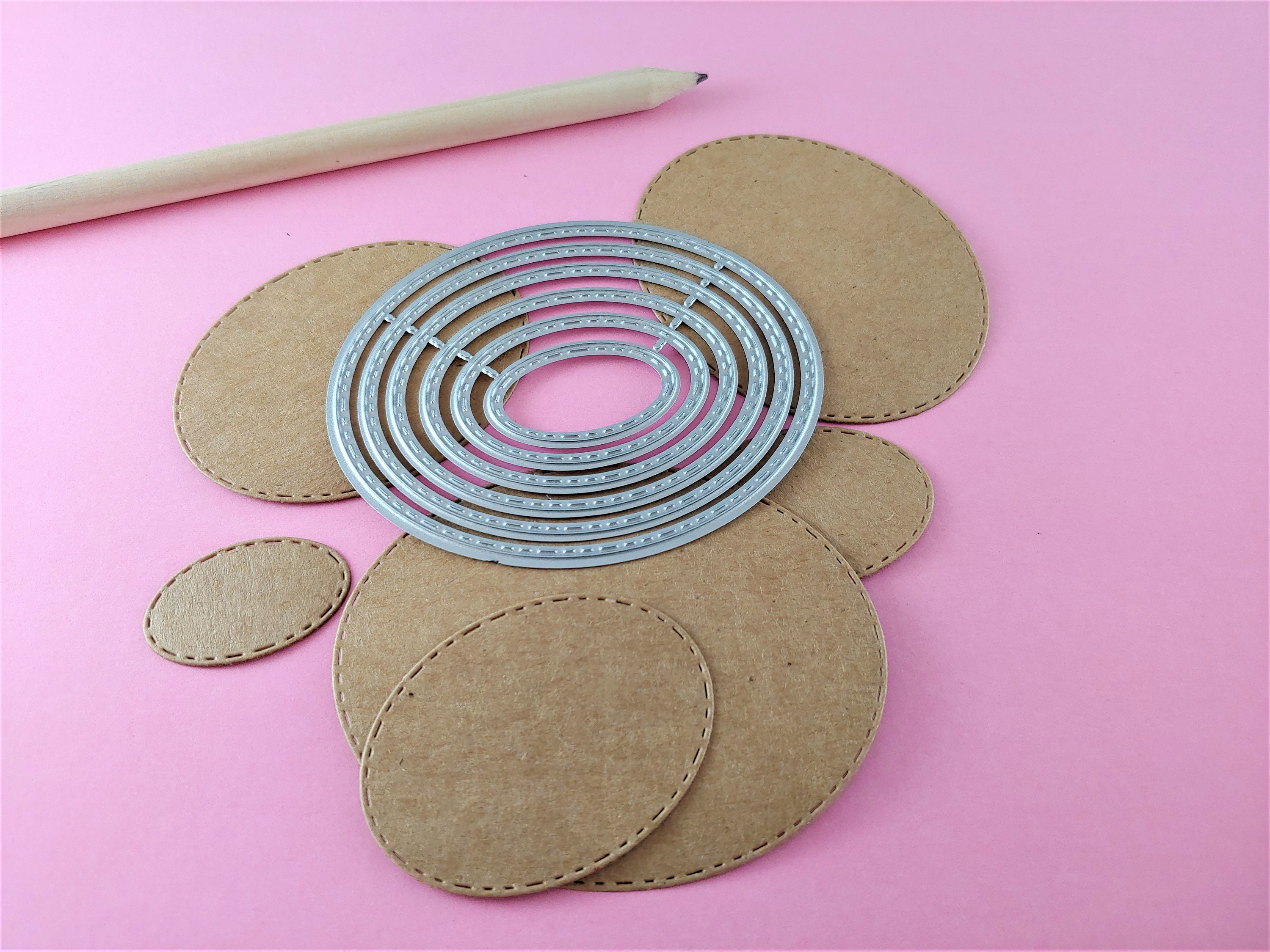 Stitched Oval Metal Cutting Dies 6 Piece Nesting Metal Dies - Etsy