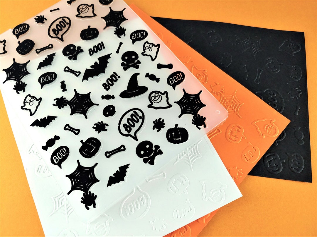 Halloween Embossing Folder - Paper Embossing - Paper Craft Embosser ...