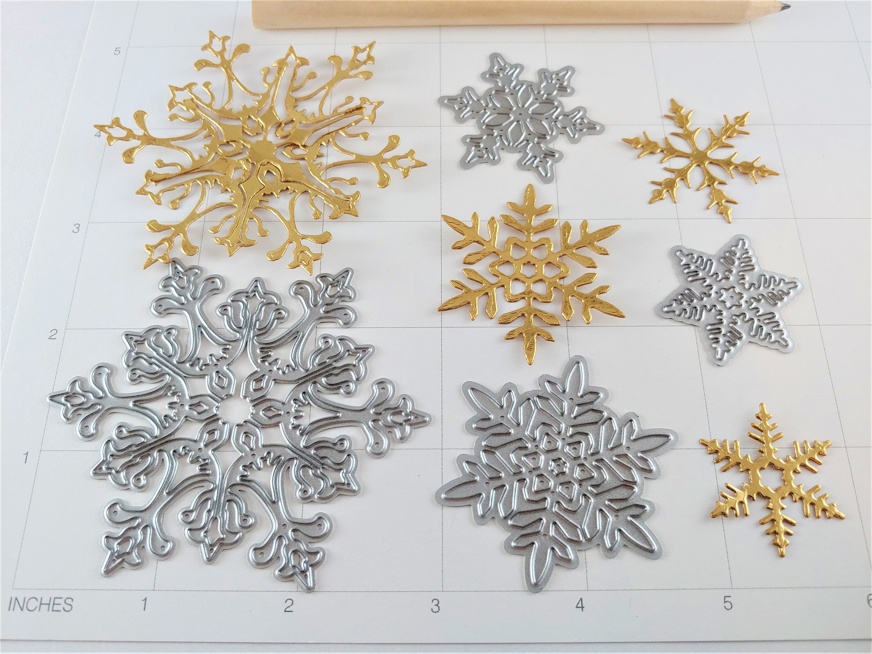 Snowflake Metal Cutting Dies Set of 4 Snowflake Craft Dies - Etsy