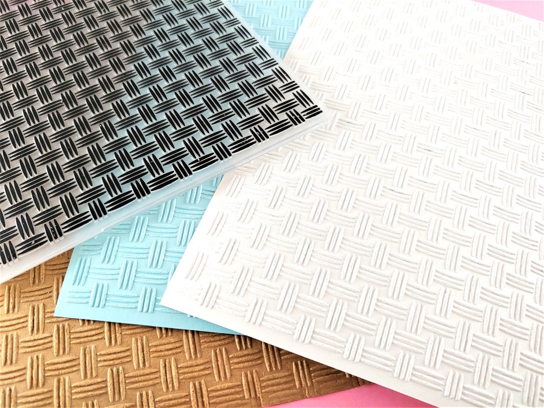 Basketweave Pattern Embossing Folder - Paper Embossing - Paper Craft ...