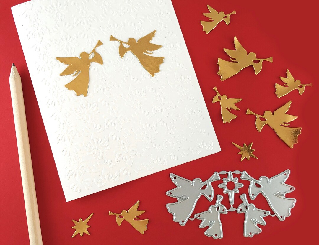 Little Angels Cutting Dies - Christmas Craft Die - Angel Trumpet Crafts ...