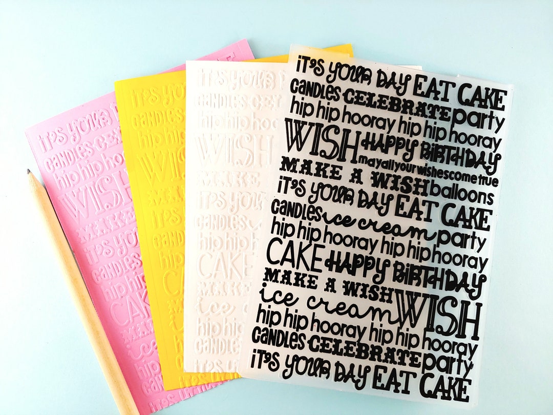 Birthday Wishes Embossing Folder - Paper Embossing - Paper Craft ...