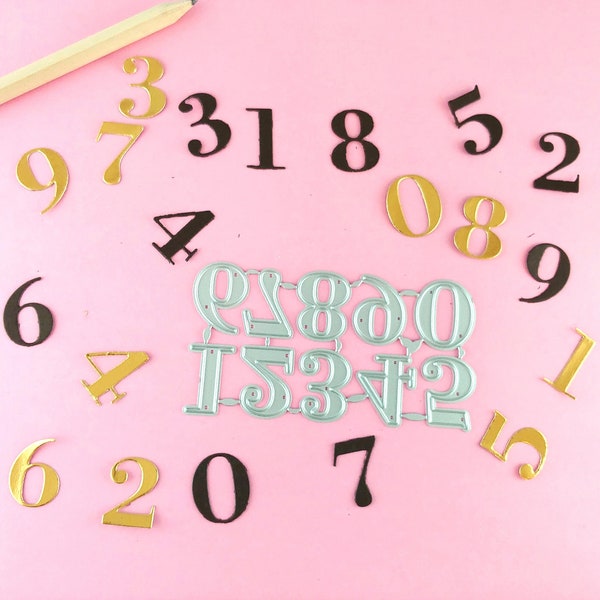Metal Die Cut Numbers - Etsy