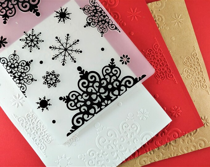 Snowflake Embossing Folder Paper Embossing Paper Craft - Etsy