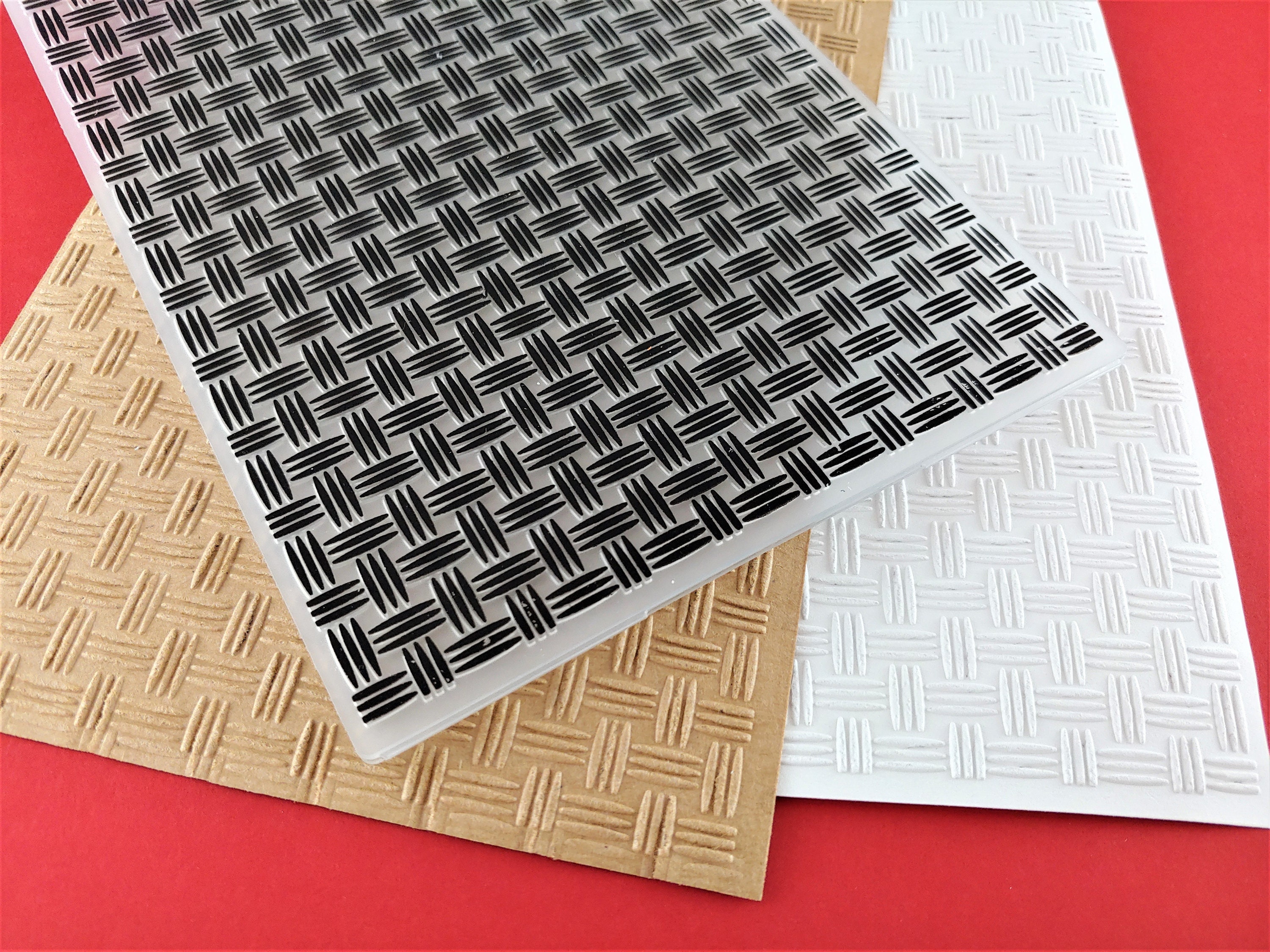 Basketweave Pattern Embossing Folder Paper Embossing Paper - Etsy