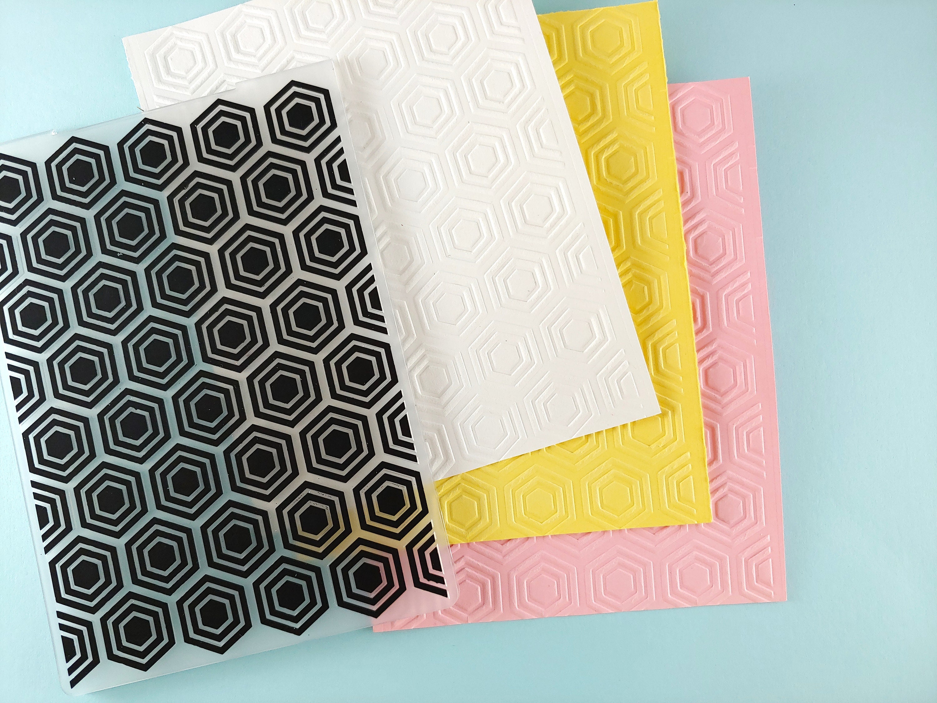 Hexagon Embossing Folder Paper Embossing Paper Craft - Etsy