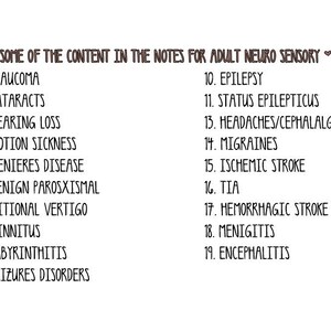 Adult Neuro Nursing - Cheat Sheets - Etsy