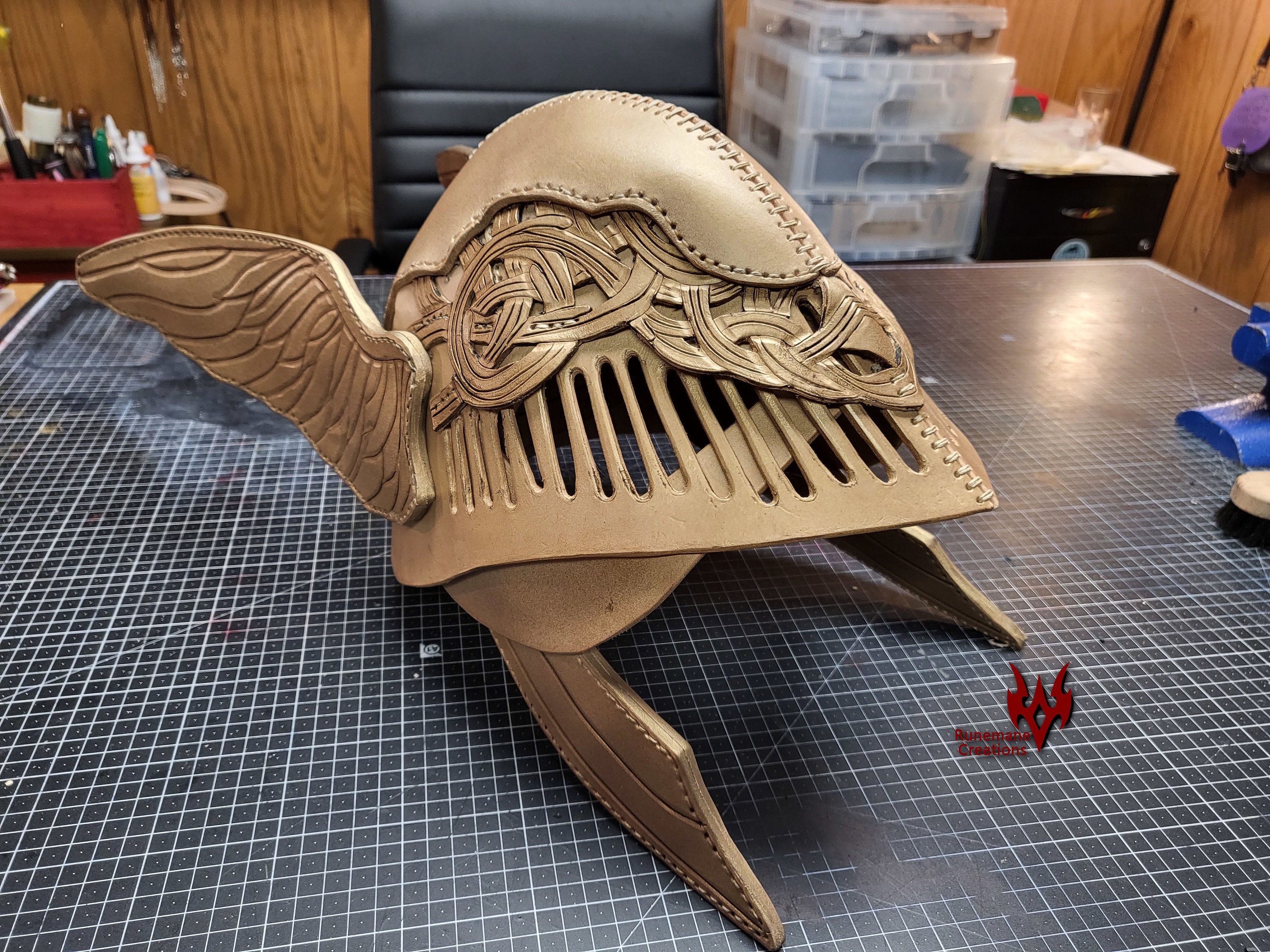 Leather Valkyrie Helmet PDF Pattern | Winged Helm | Viking Valkyrie ...