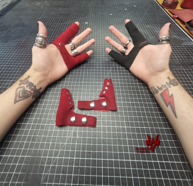 Hand Stitching Finger Guard PDF Pattern | Leather Finger Protectors ...