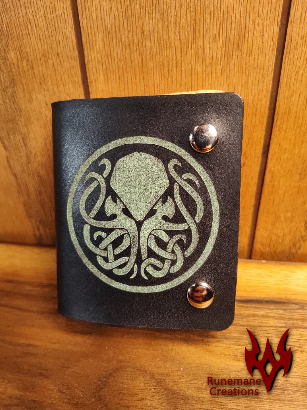 Cthulhu Expanding Clutch Wallet Handmade Engraved Wallet Fantasy ...