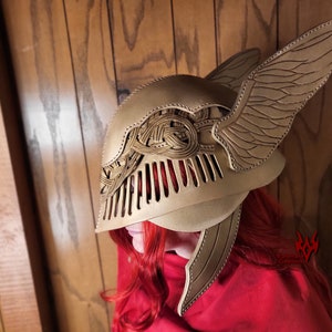 Leather Valkyrie Helmet PDF Pattern | Winged Helm | Viking Valkyrie ...