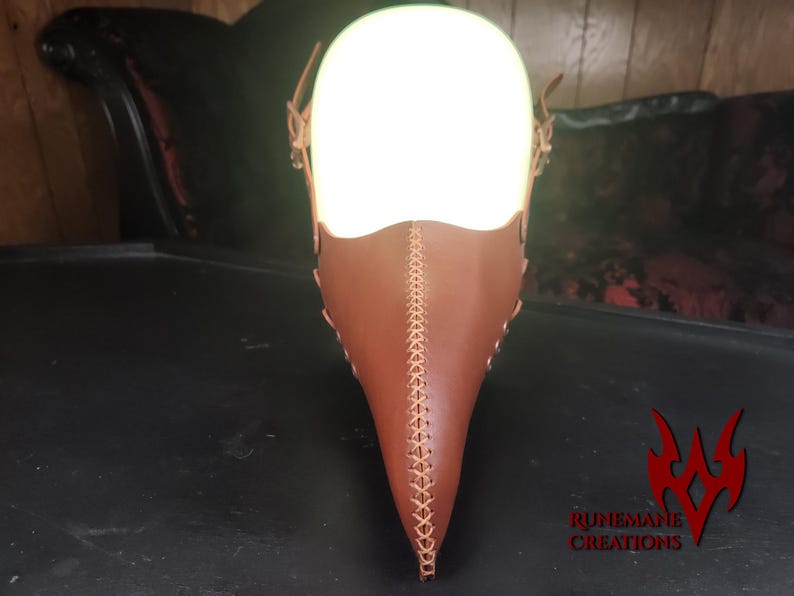 Leather Plague Doctor Half Mask | Brown & Copper | Costume Renaissance ...