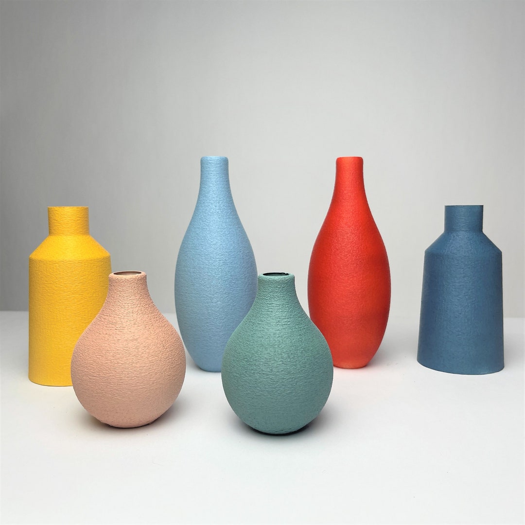 Modern Minimalist Pastel Mini Sustainable Vase Collection, Vases Decor ...