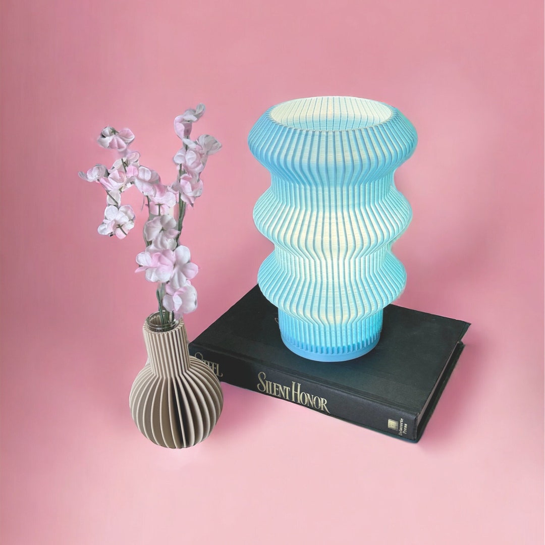 Small Blue Table Lamp for Bedroom Bedside Lamps for Nightstand ...