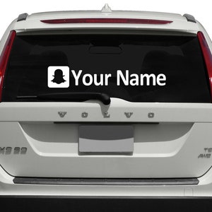 Custom Car Decal Personalized IG Username Sticker Vinyl | Etsy