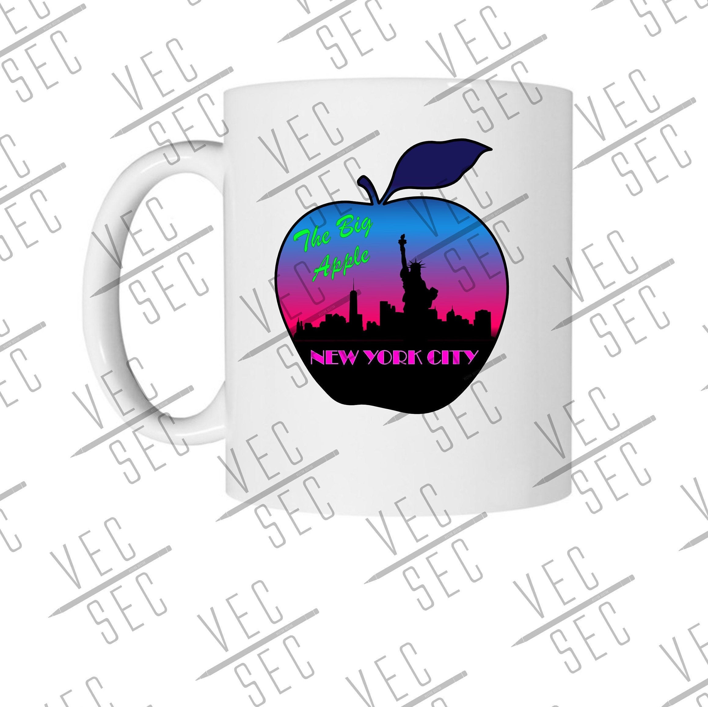 New York City "big Apple" SVG,PNG, JPEG Design - Etsy