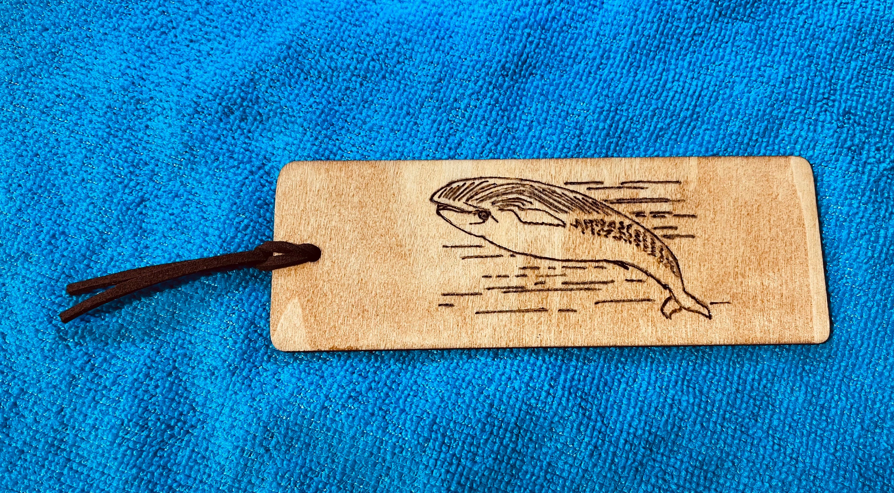 Blue Whale Wooden Bookmark. Pyrography Art. - Etsy