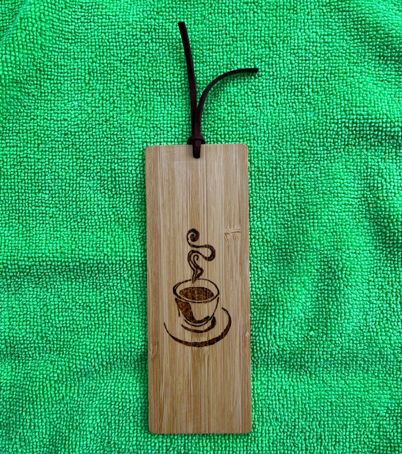 Coffee Cup Wooden Bookmark. Pyrography Art. - Etsy