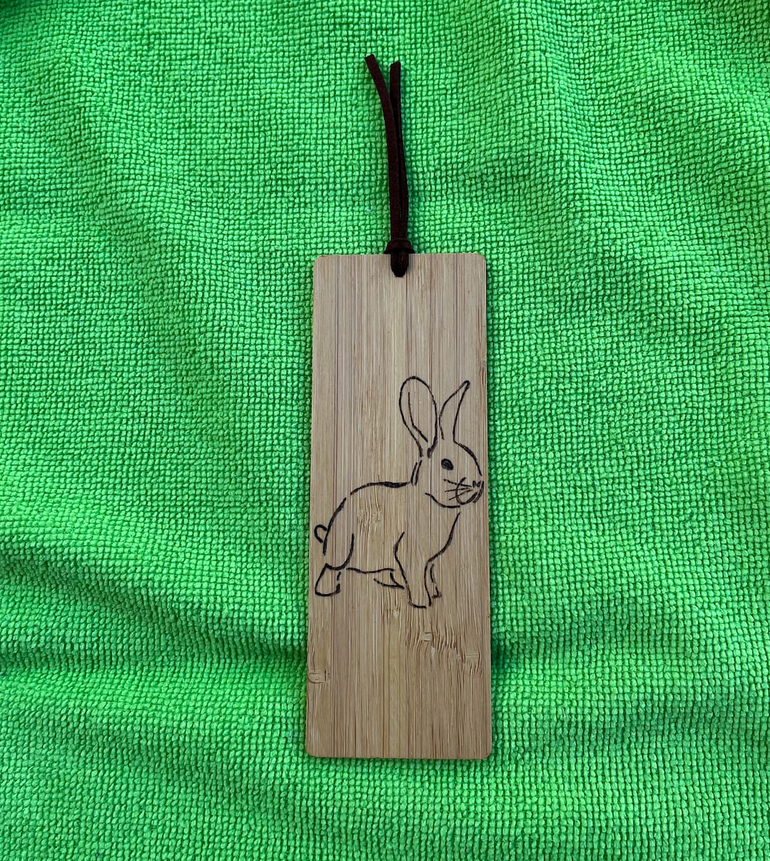 Rabbit Wooden Bookmark. Pyrography Art. - Etsy