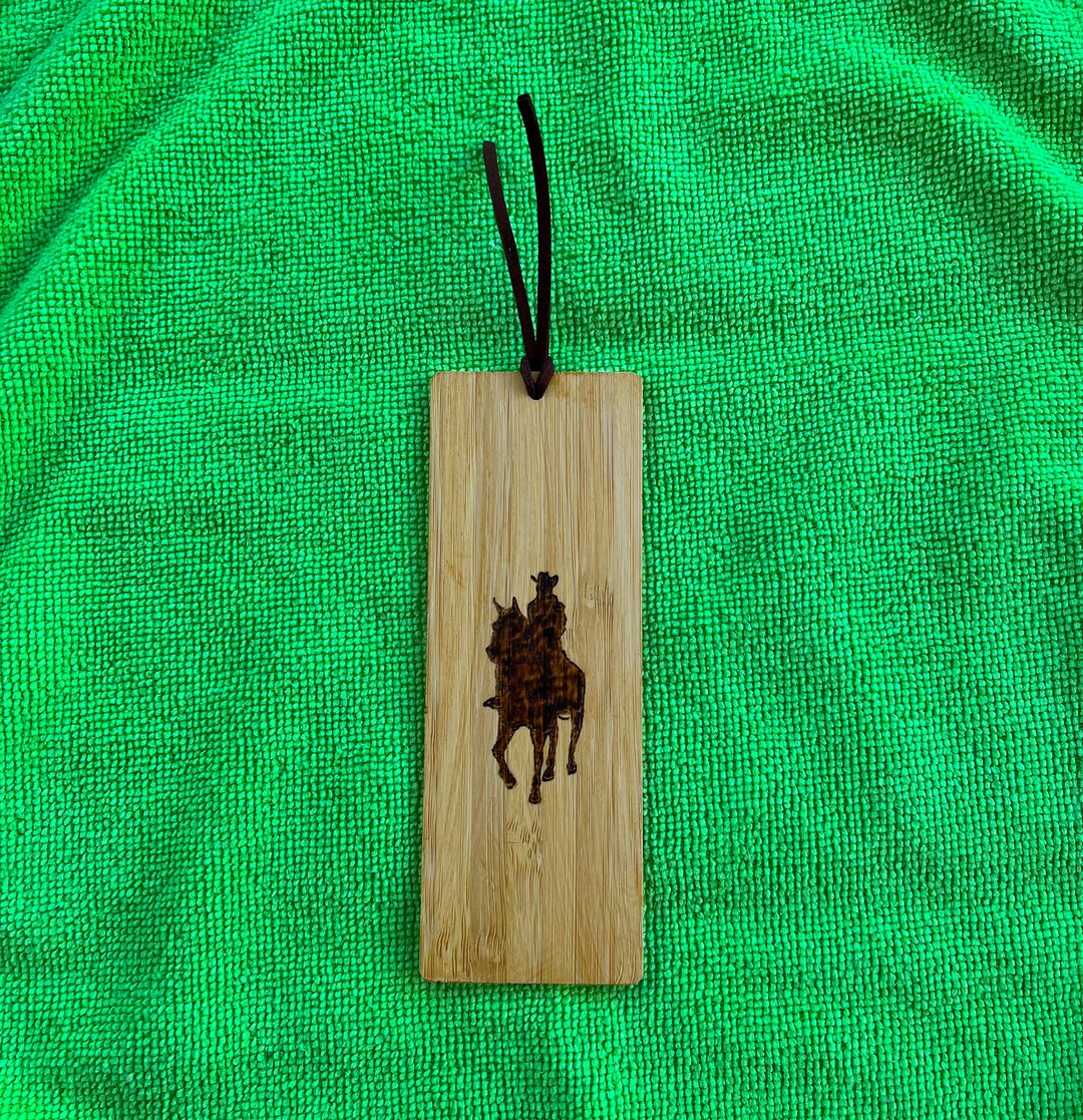 Cowboy Wooden Bookmark. Pyrography Art. - Etsy