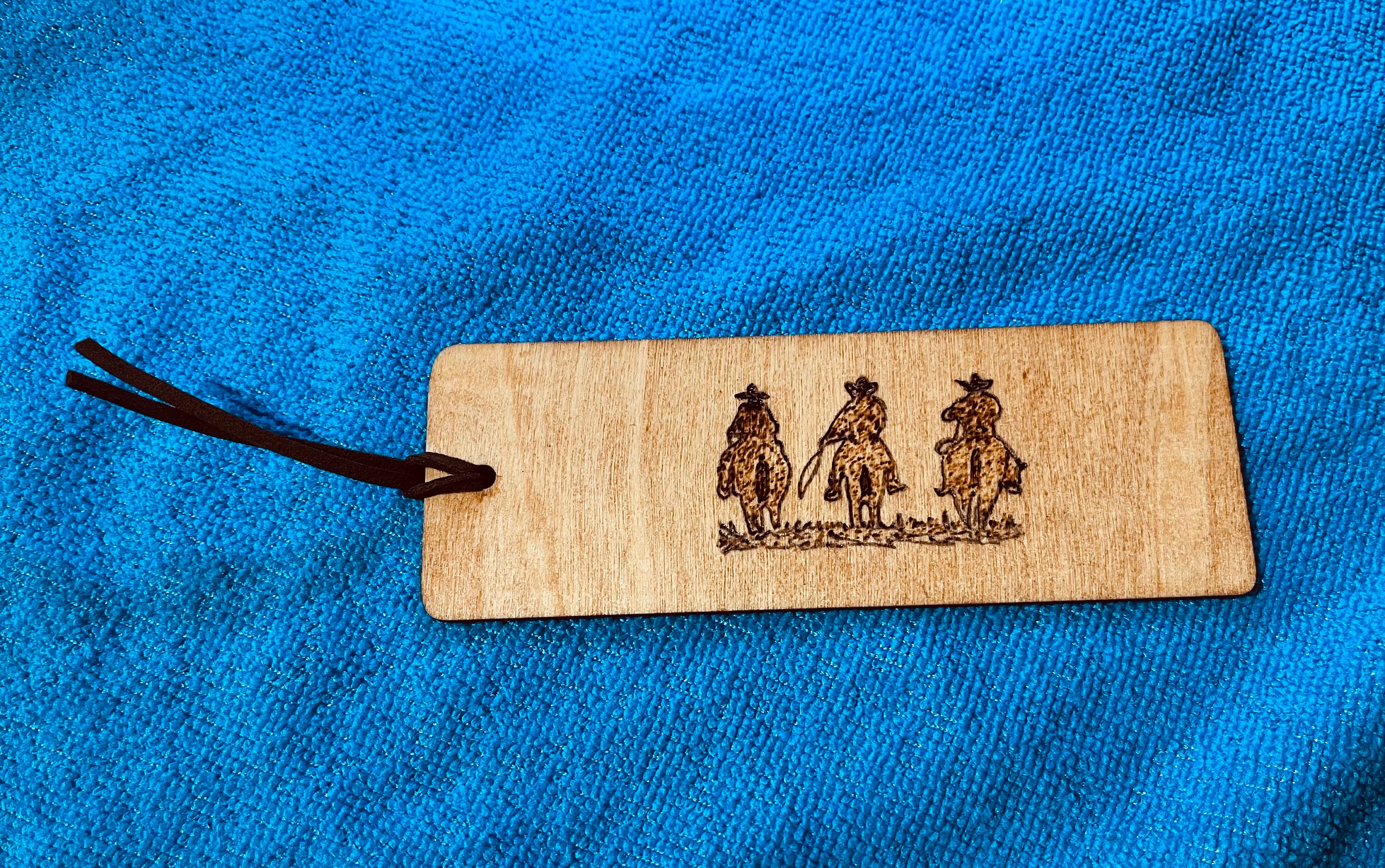Cowboys Wooden Bookmark. Pyrography Art. - Etsy