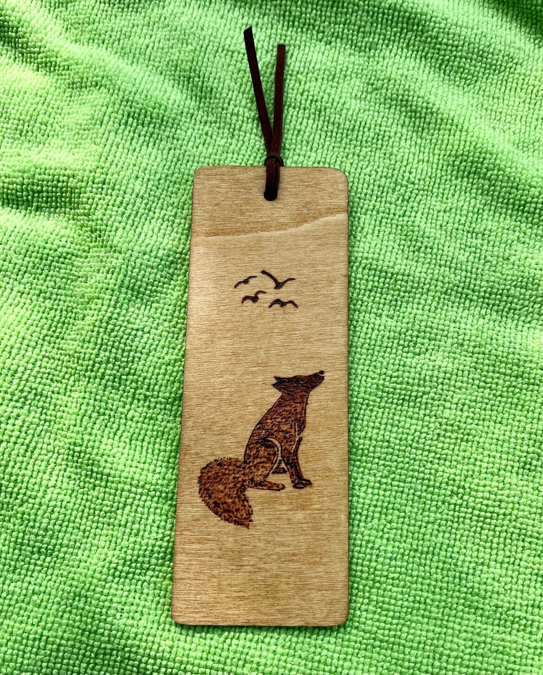 Fox & Crows Wooden Bookmark. Pyrography Art. - Etsy