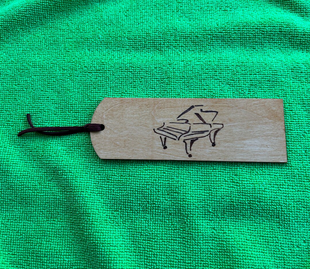 Grand Piano Wooden Bookmark. Pyrography Art. - Etsy