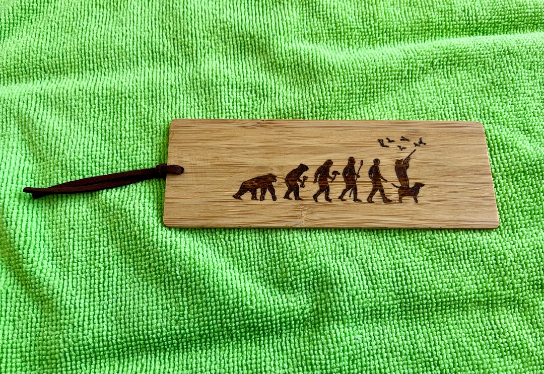 Evolution of Hunting Wooden Bookmark. Pyrography Art. - Etsy