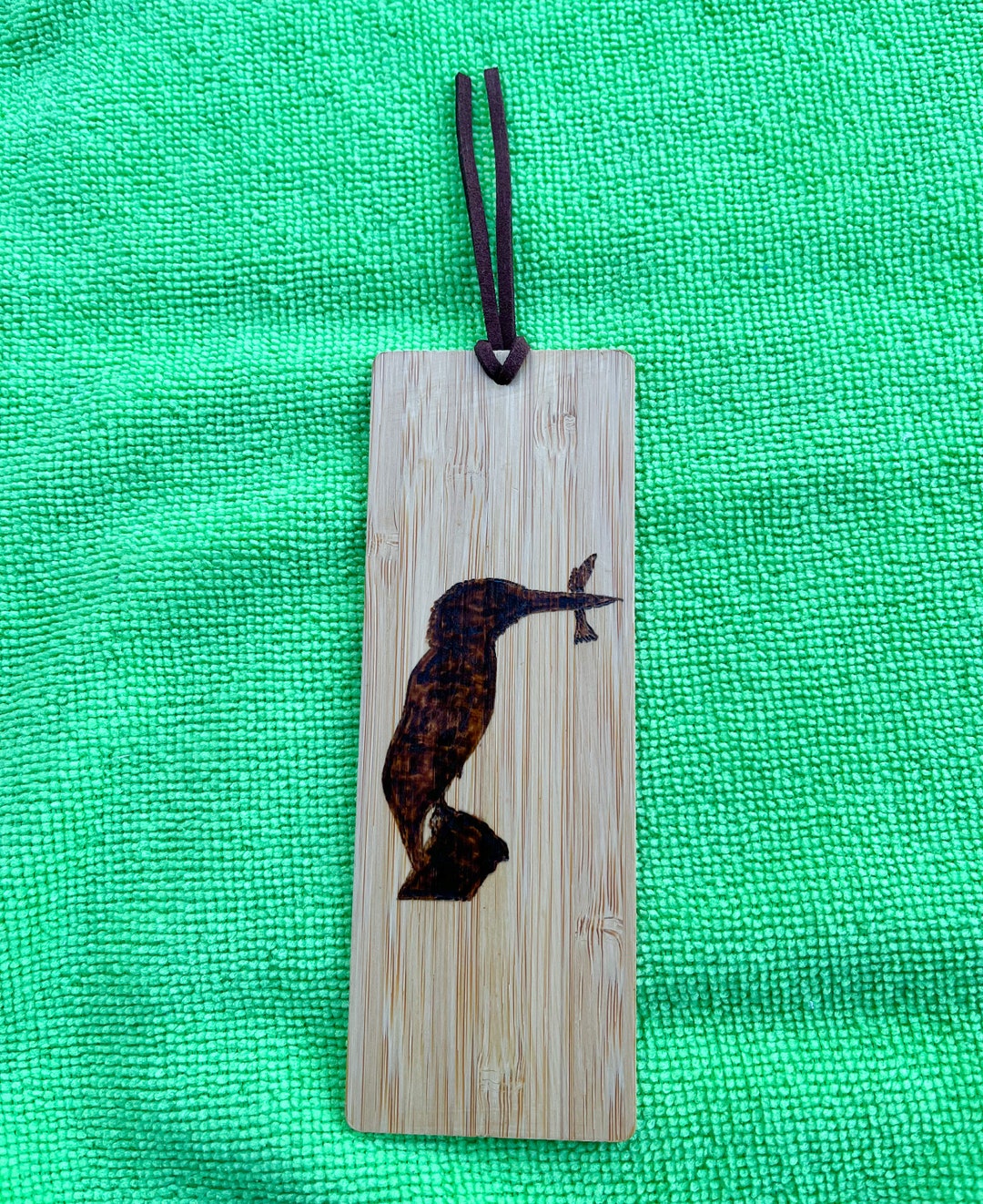 Kingfisher Silhouette Wooden Bookmark. Pyrography Art. - Etsy