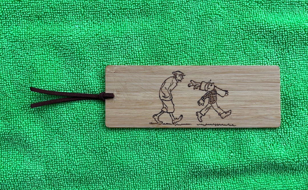 Grumpy Golfer Wooden Bookmark. Pyrography Art. - Etsy