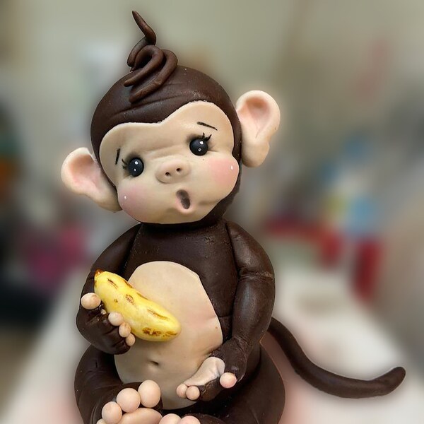 Fondant Monkey - Etsy