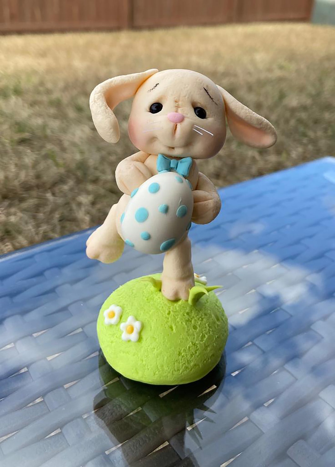 Fondant Easter Bunny Cake Topper, Easter Bunny Baby Shower, Easter ...