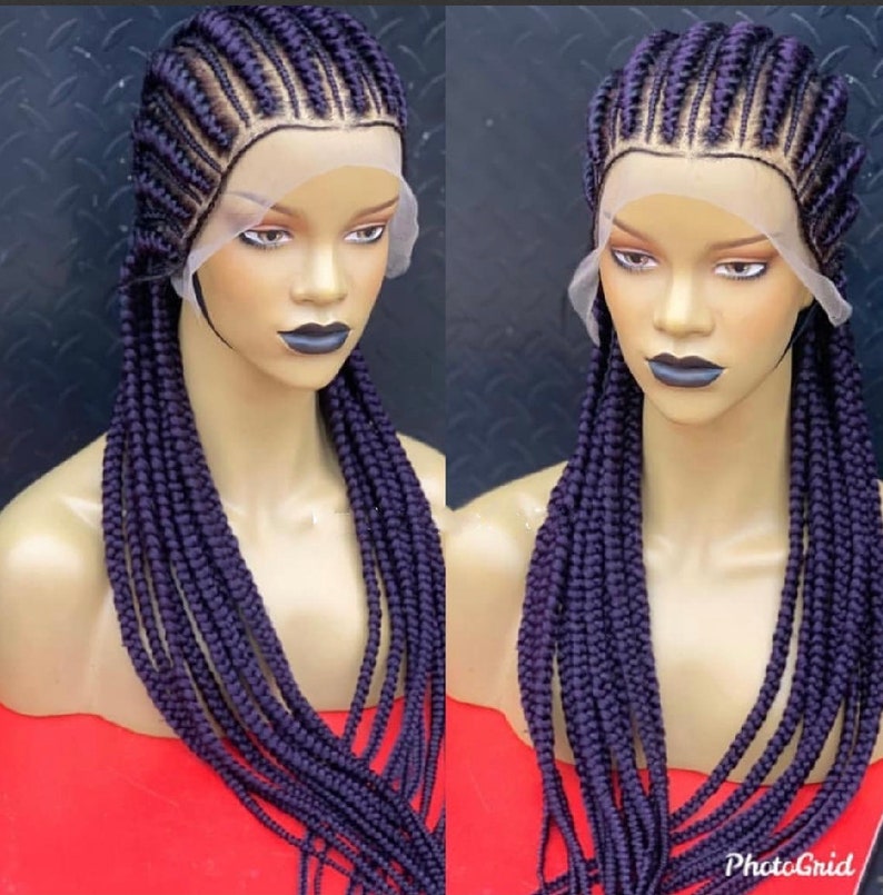 Cornrow Braided Wig Full Lace Frontal Cornrow Braided Wig - Etsy