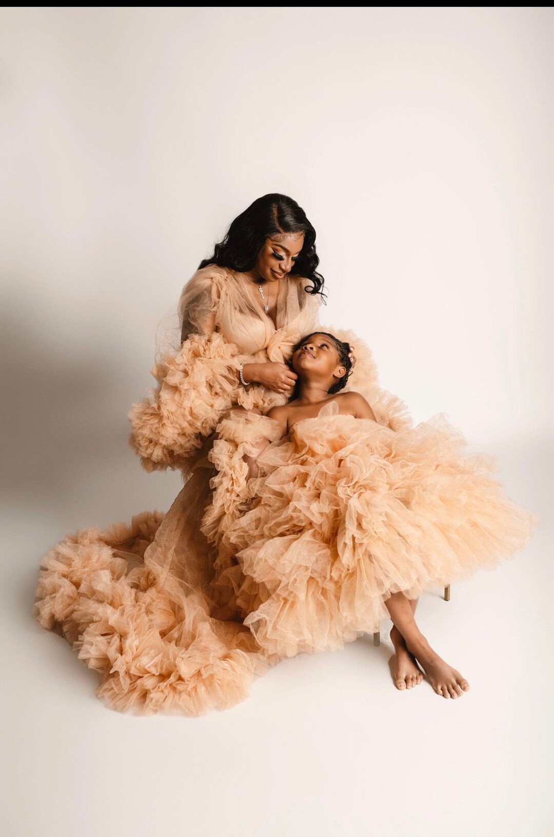 Mummy and Daughter Tulle Gown, Tulle Robe, Tulle Gown, Mommy and ...