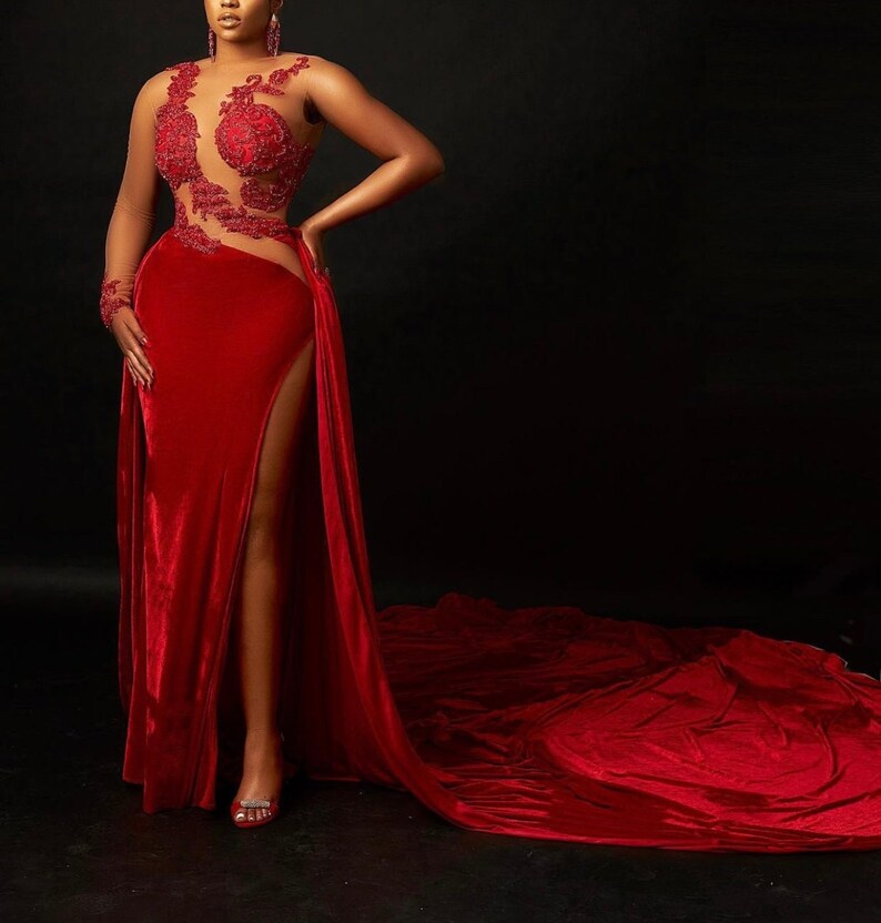 Prom Dress Wedding Dress Prom Dress With Long Train Evening - Etsy