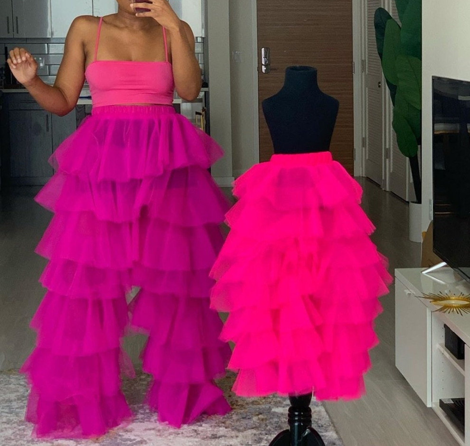 Tulle Pants / trousers Women Maxi Long Ruffled Tulle Pant Sexy | Etsy