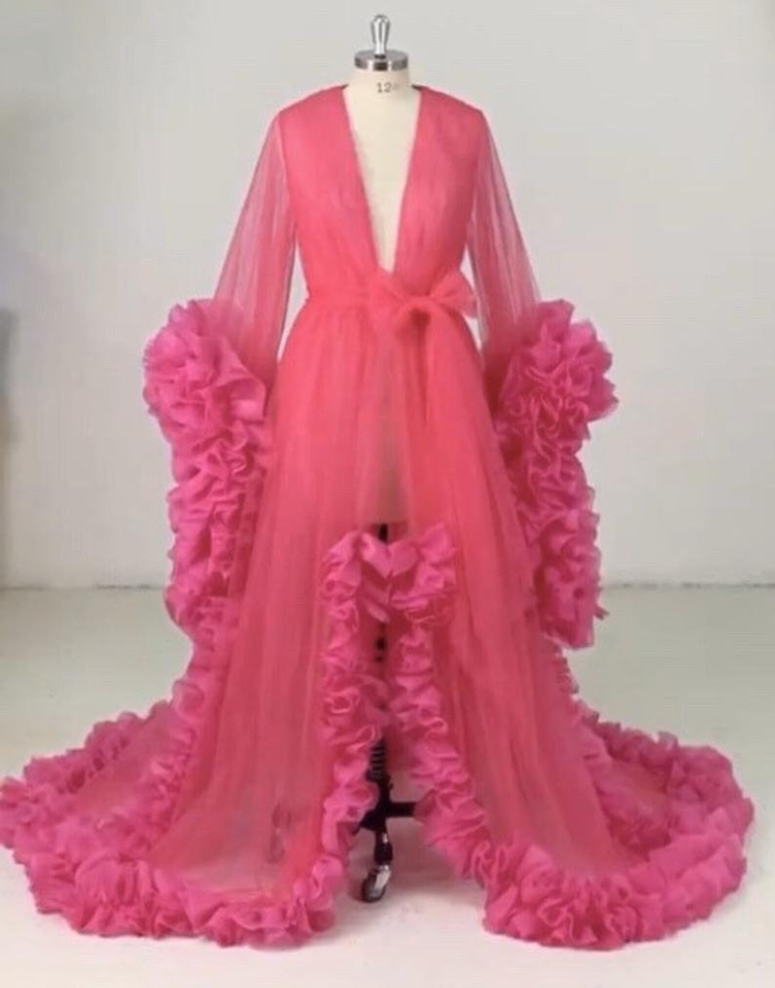 Bridal Robe With Tulle / Wedding Robes for Bride / Long Bride | Etsy