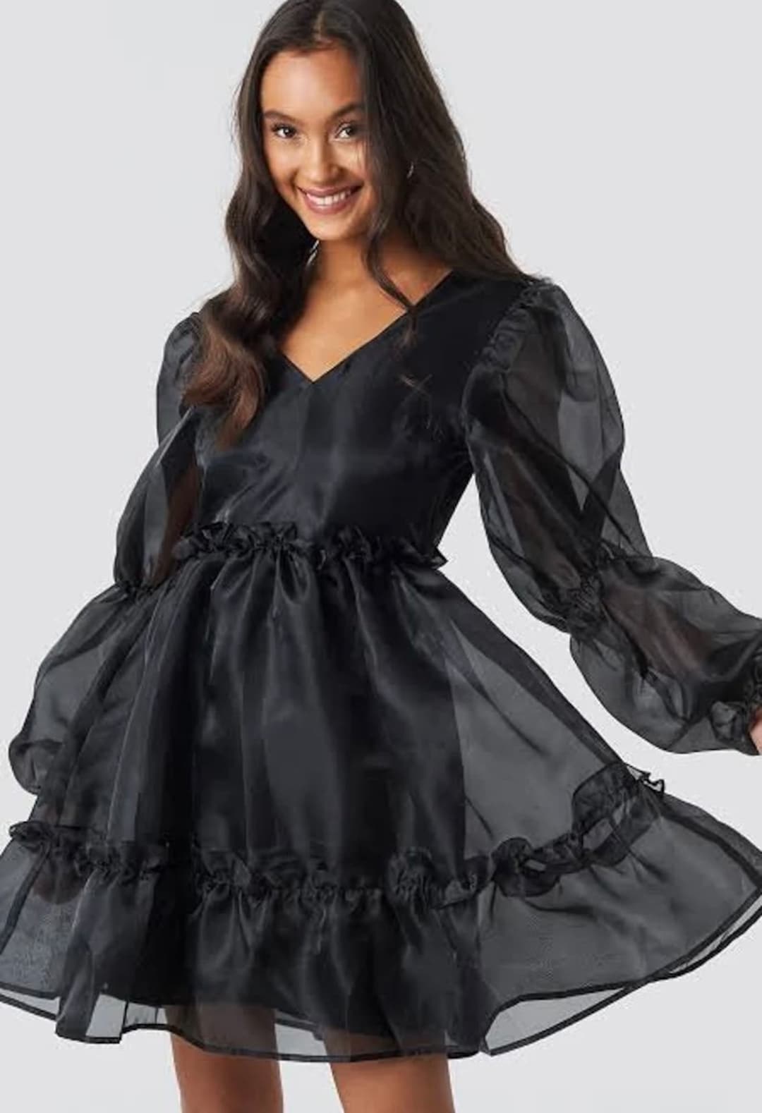 Organza Dress Organza Overlay Dress Sheer Overlay See - Etsy