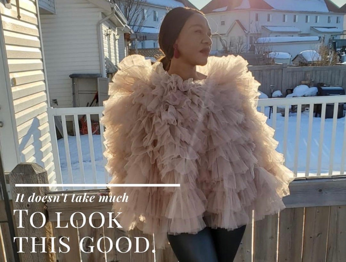 Tulle Top Ruffle Top Ruffle Tulle Top | Etsy