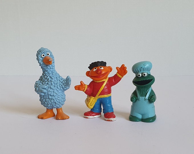 Vintage Bully Muppets Figures Ernie, Pino and Cookie Monster - Etsy